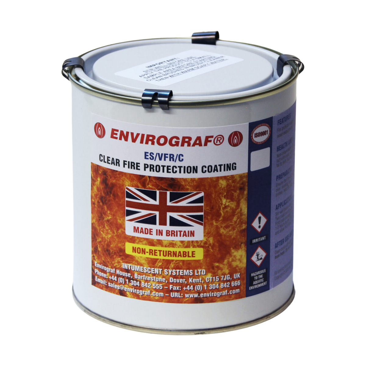 Envirograf ES/VFR/C Clear Fire Protection Coating W/ Sizes